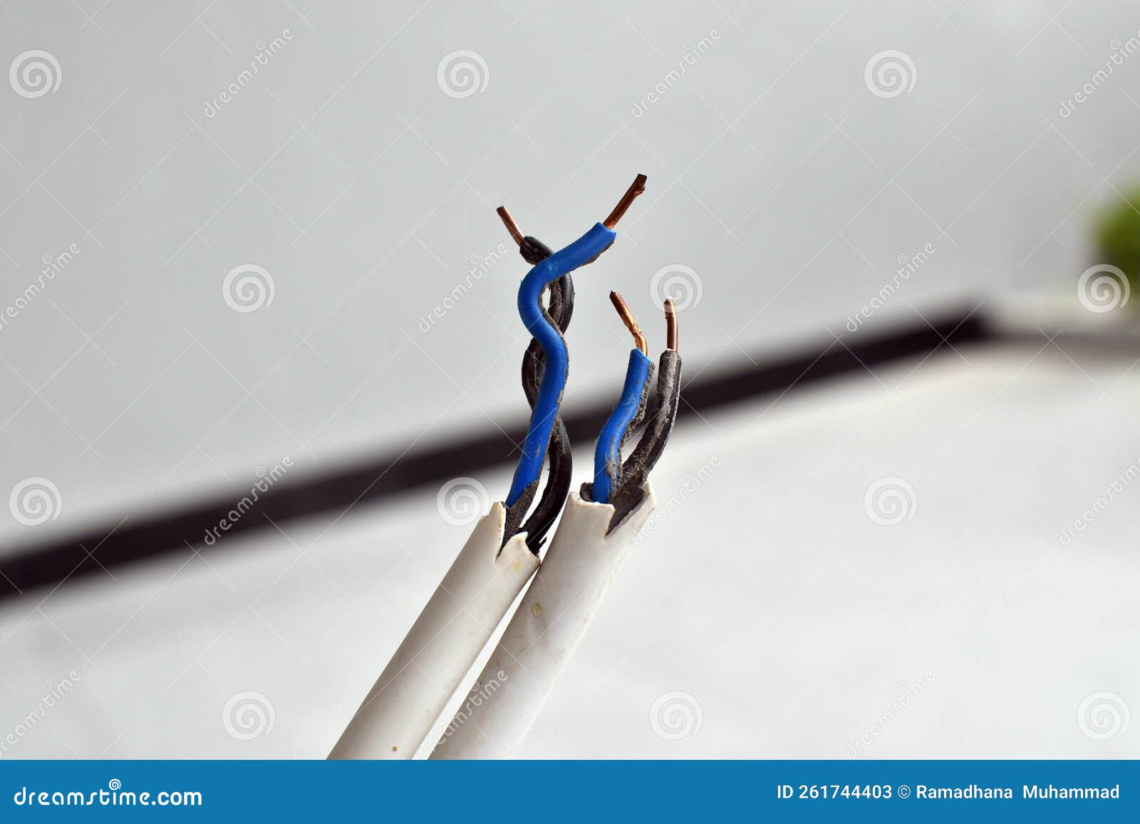 Broken and Exposed Power Cables Stock Image - Image of unused, broken ...