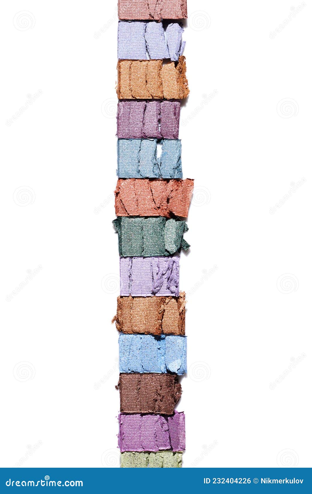 Broken Eye Shadow Different Colors Isolated on White Stock Photo ...