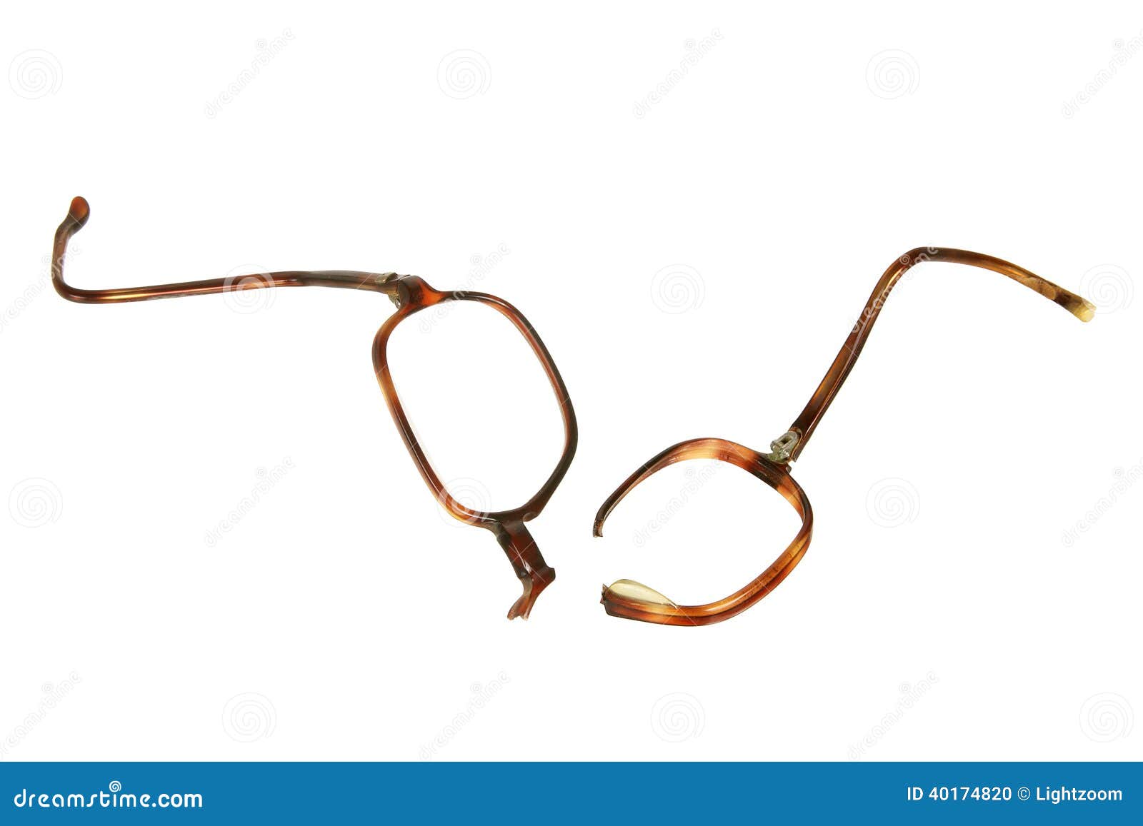 Broken Eyeglasses stock photo. Image of shot, accident - 40174820