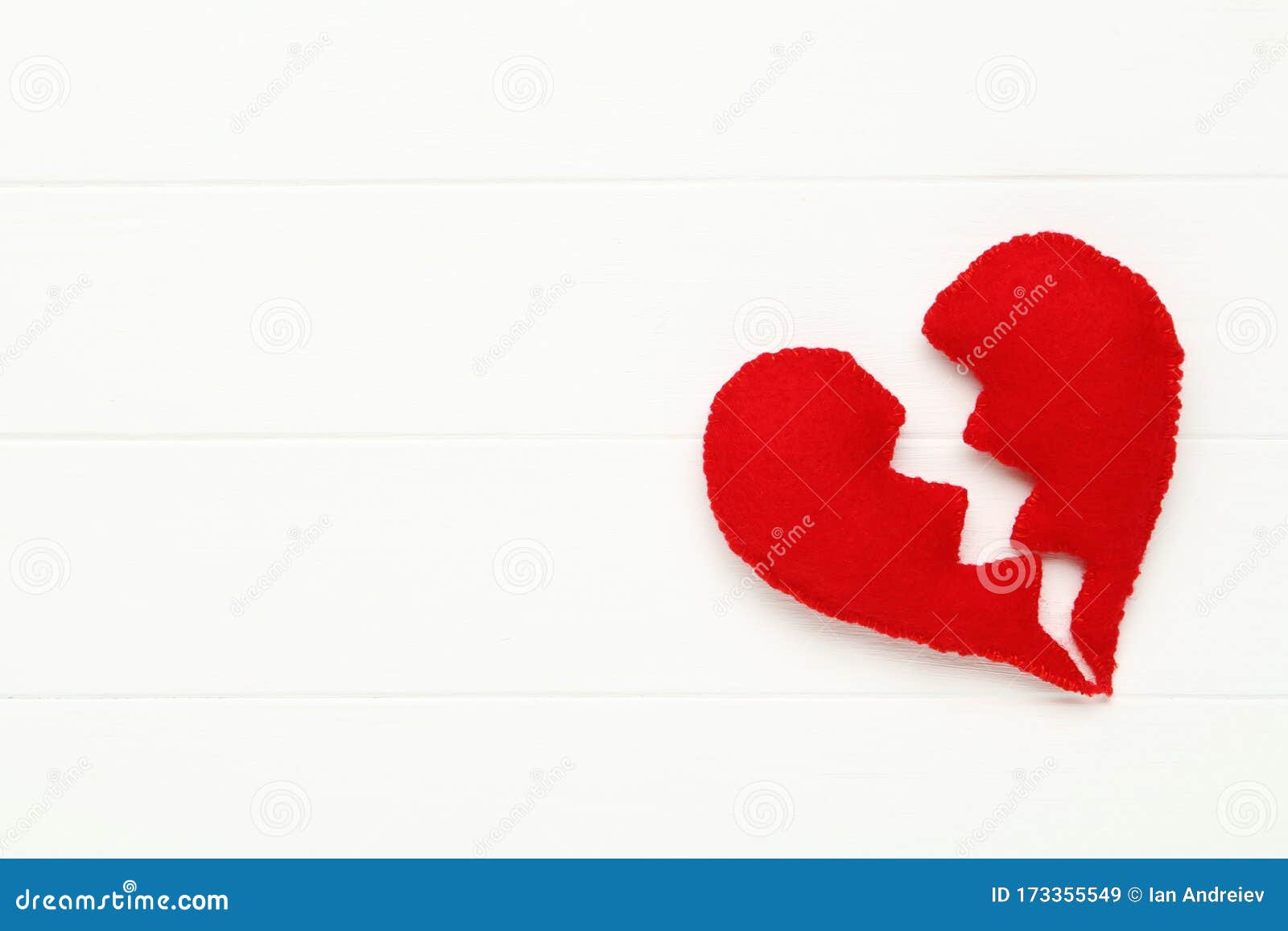 Broken fabric heart stock image. Image of handmade, feeling - 173355549