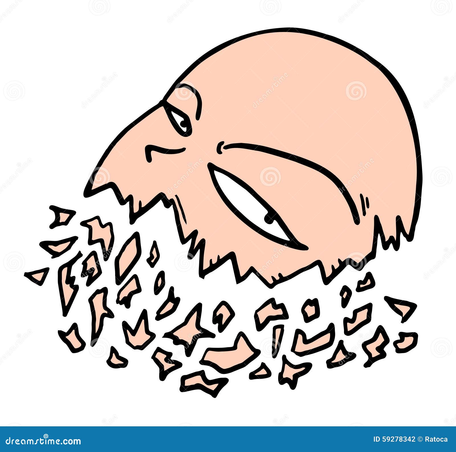 Broken face stock vector. Illustration of creepy, people - 59278342