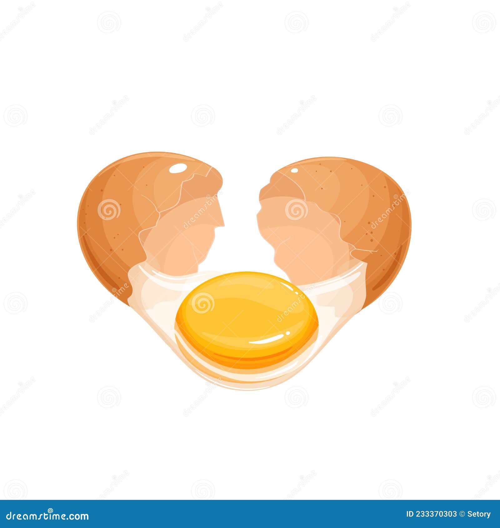 Broken the Falling Brown Chicken Egg Stock Vector - Illustration of ...