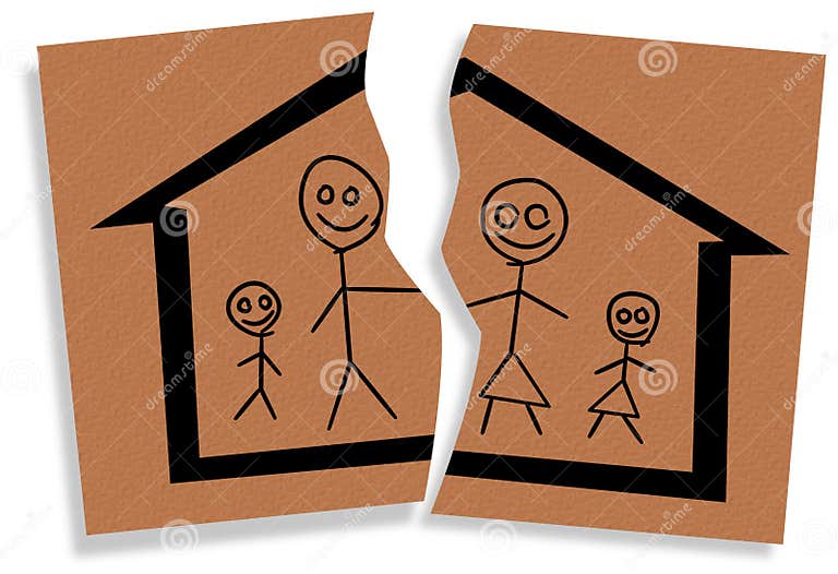 Broken family stock illustration. Illustration of marriage - 23000893