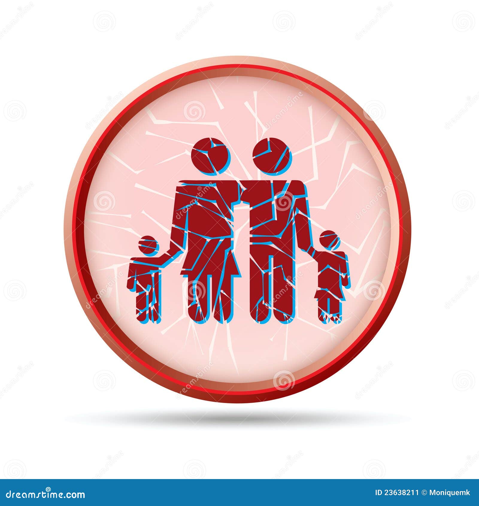 Broken family concept stock vector. Illustration of broken - 23638211