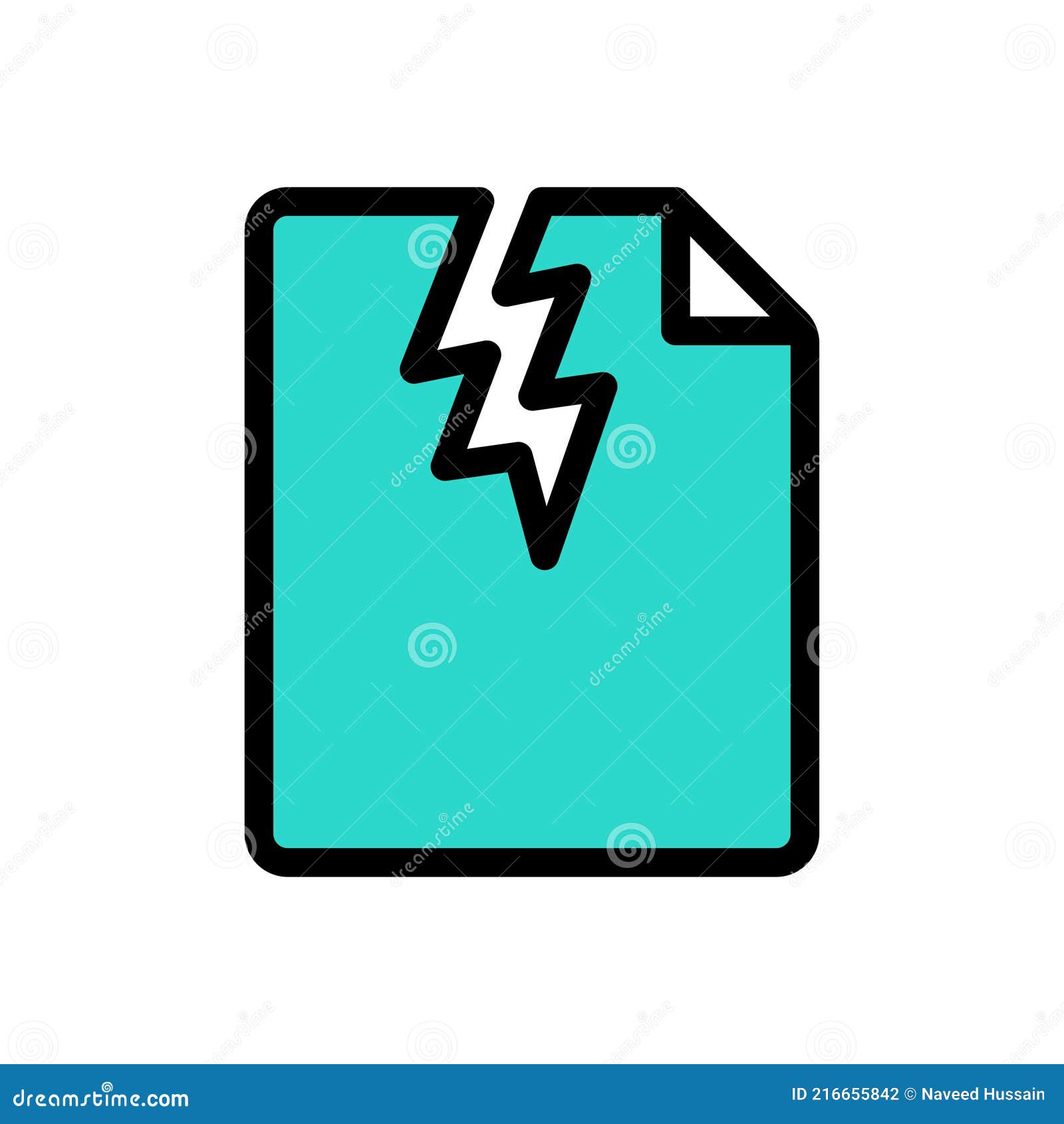 Broken file stock vector. Illustration of note, file - 216655842