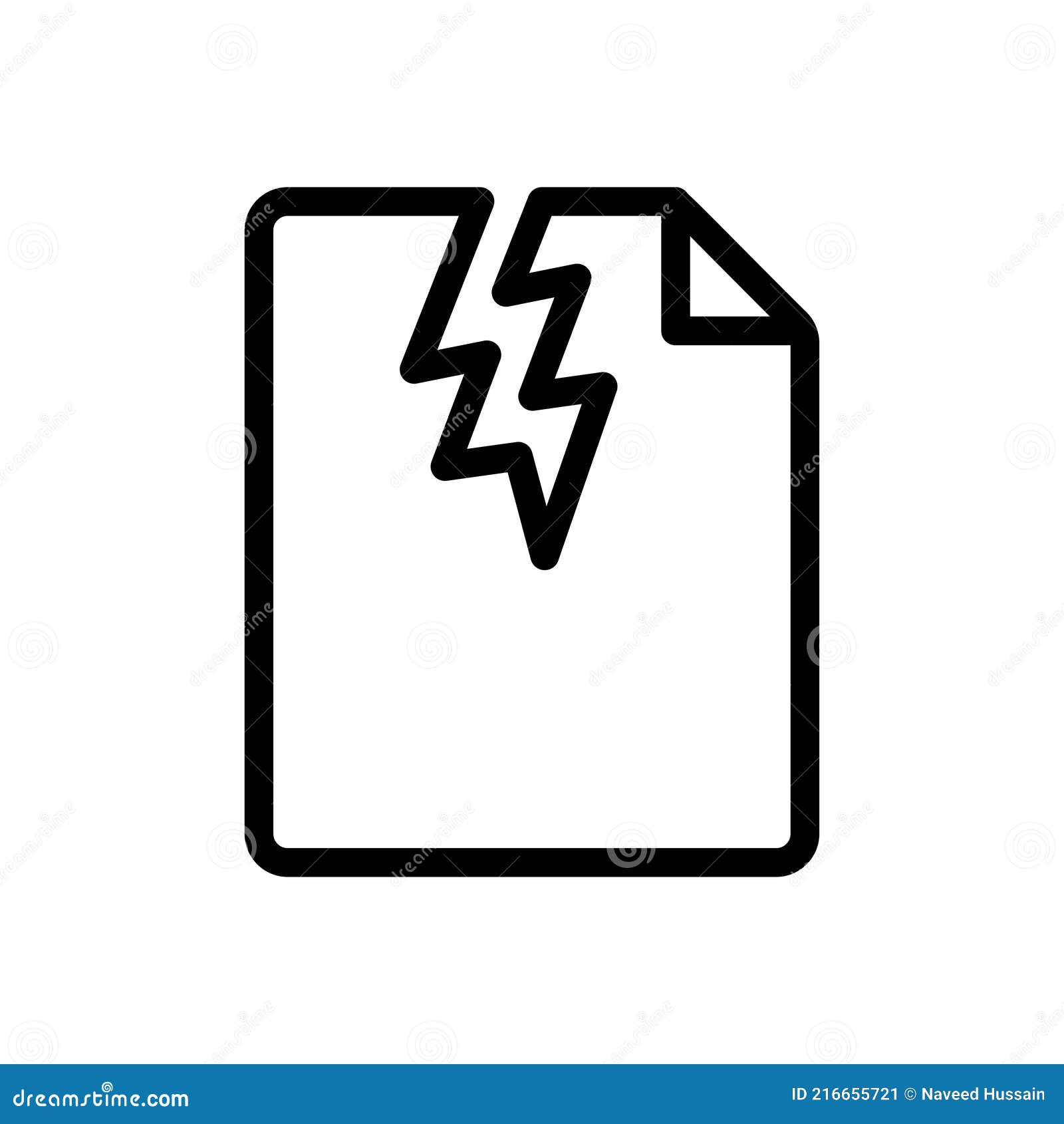 Broken file stock vector. Illustration of office, line - 216655721