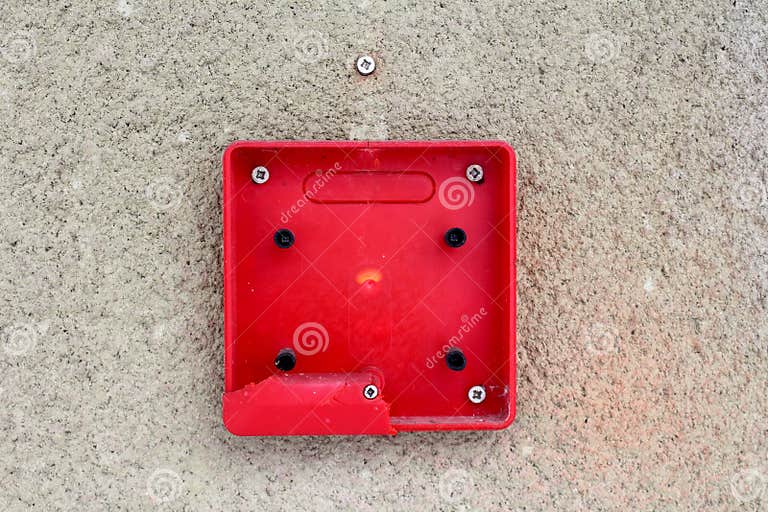 Broken Fire Alarm Plastic Box Switch Stock Photo - Image of outer ...