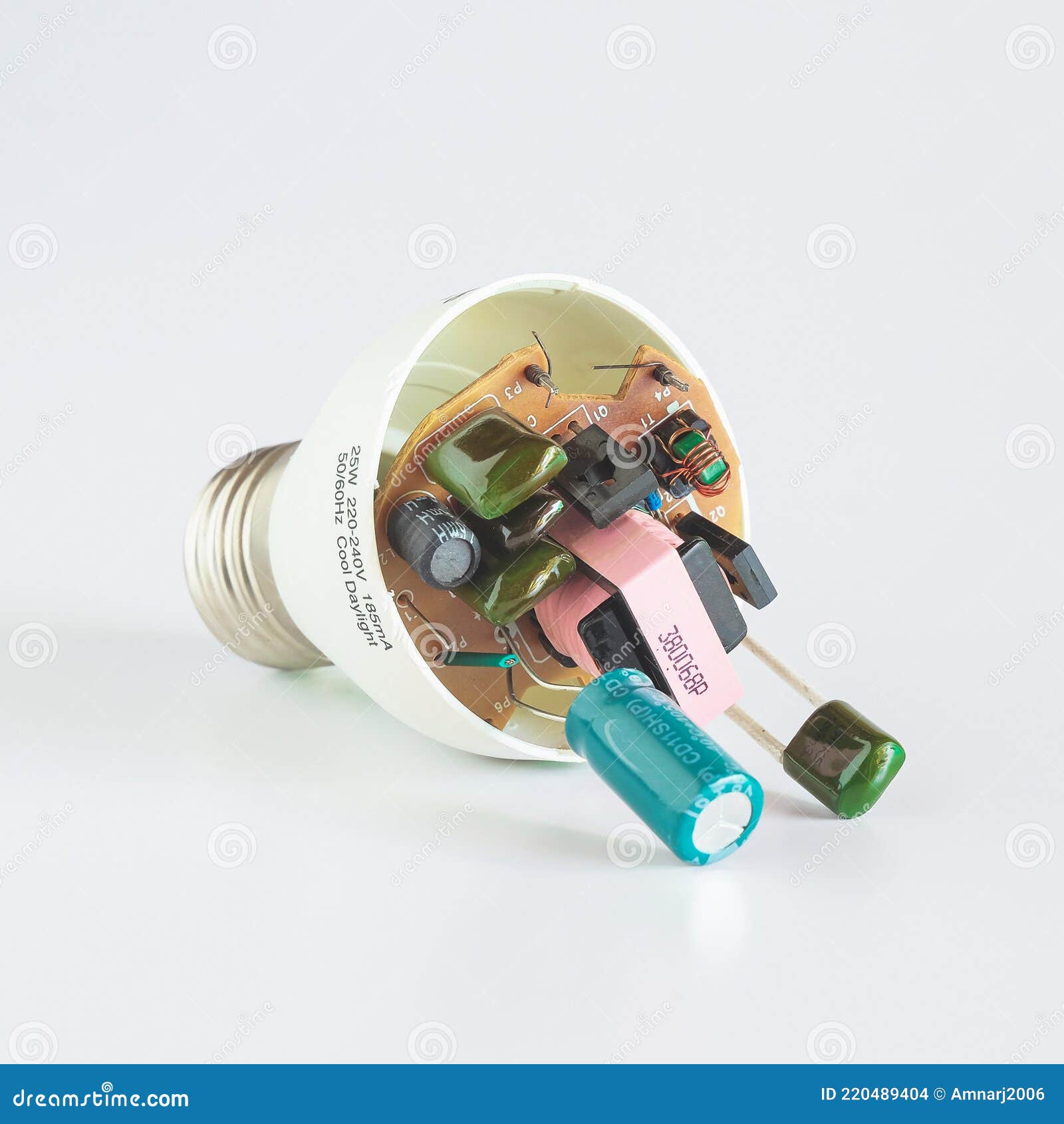 Broken Fluorescent Incandescent Bulbs Stock Photo - Image of economical ...