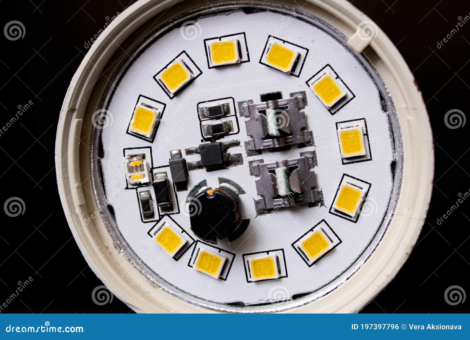 Broken Fluorescent Light Bulb on Wooden Table Stock Photo - Image of ...