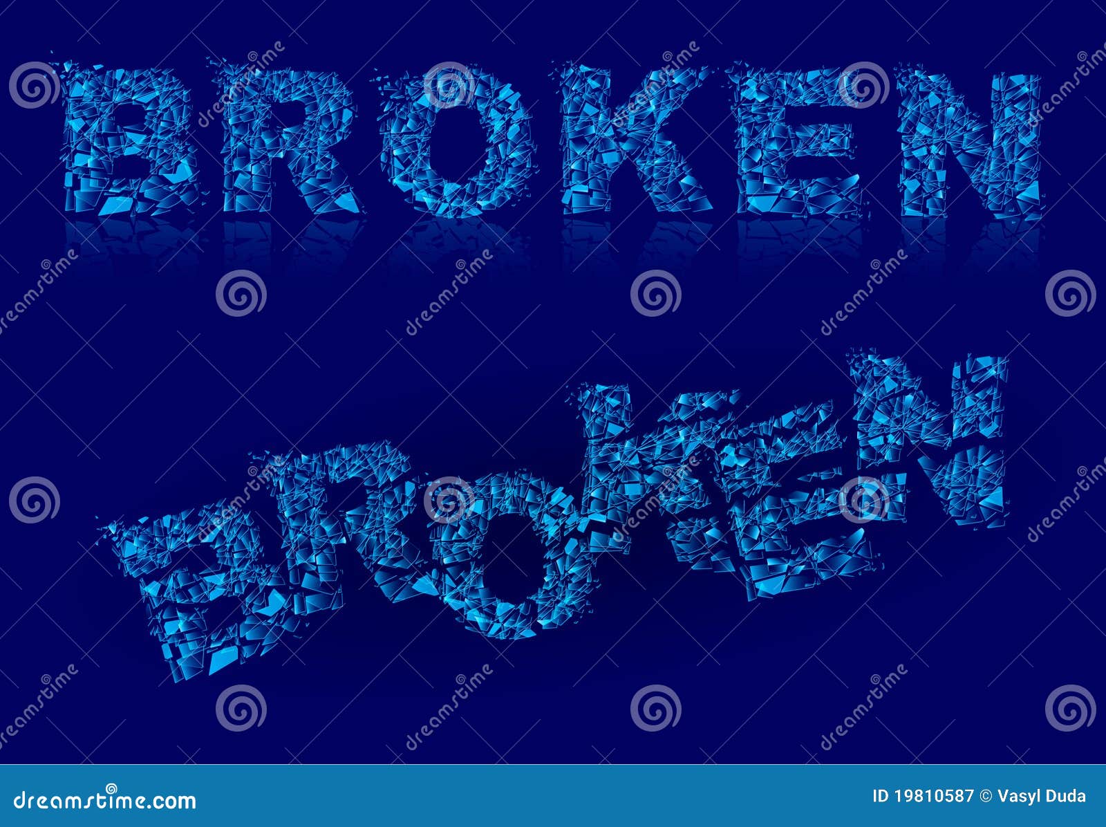 Broken font. stock illustration. Illustration of fall - 19810587