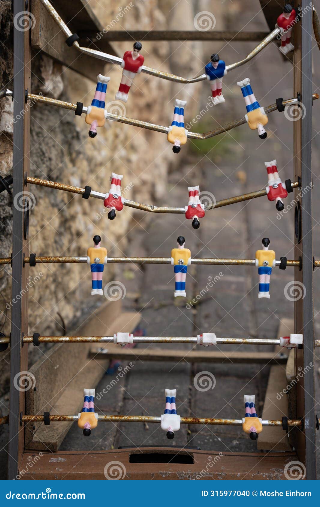 A Broken Foosball Table stock photo. Image of finished - 315977040