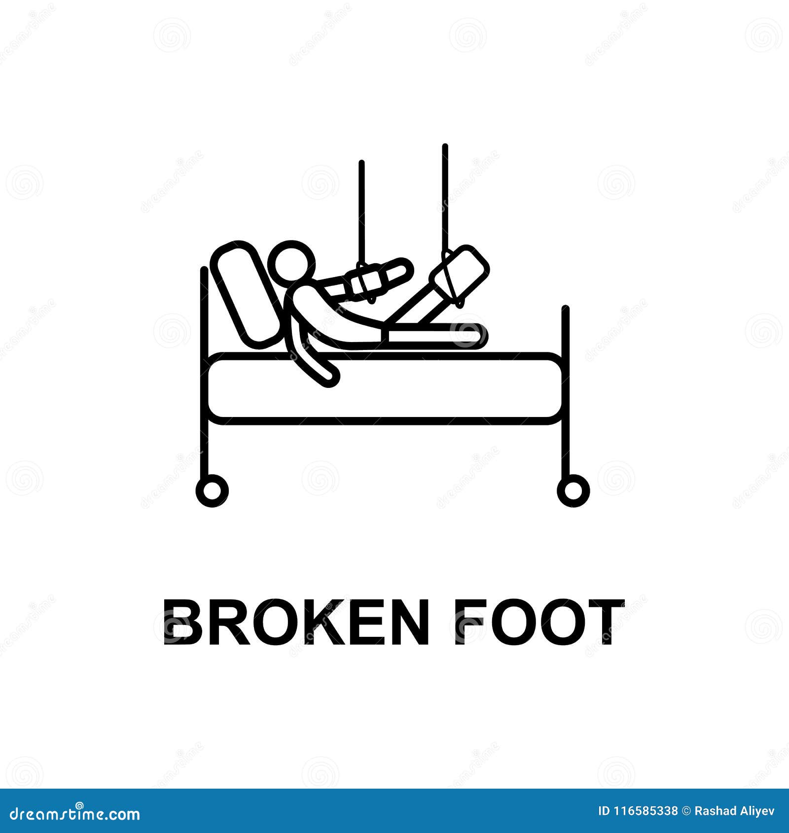 Broken Foot Icon. Element of Treatment with Name for Mobile Concept and ...