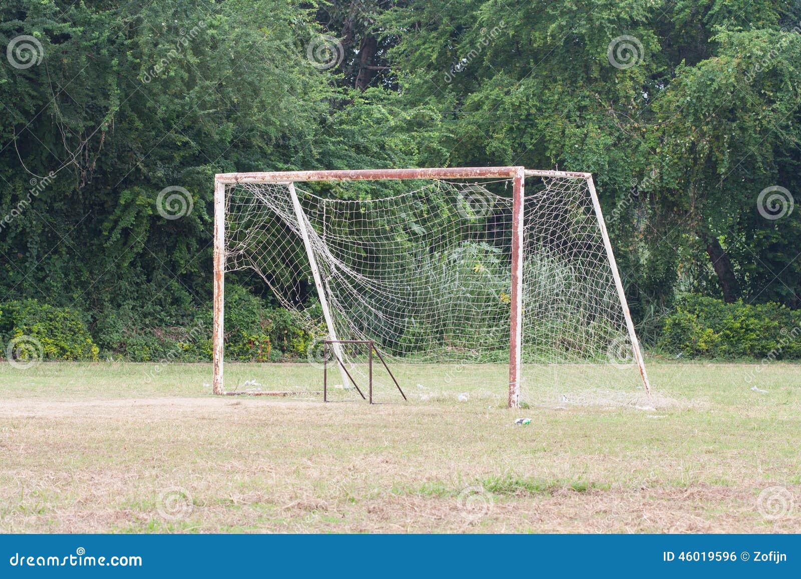 Broken football net stock photo. Image of broken, penalty - 46019596