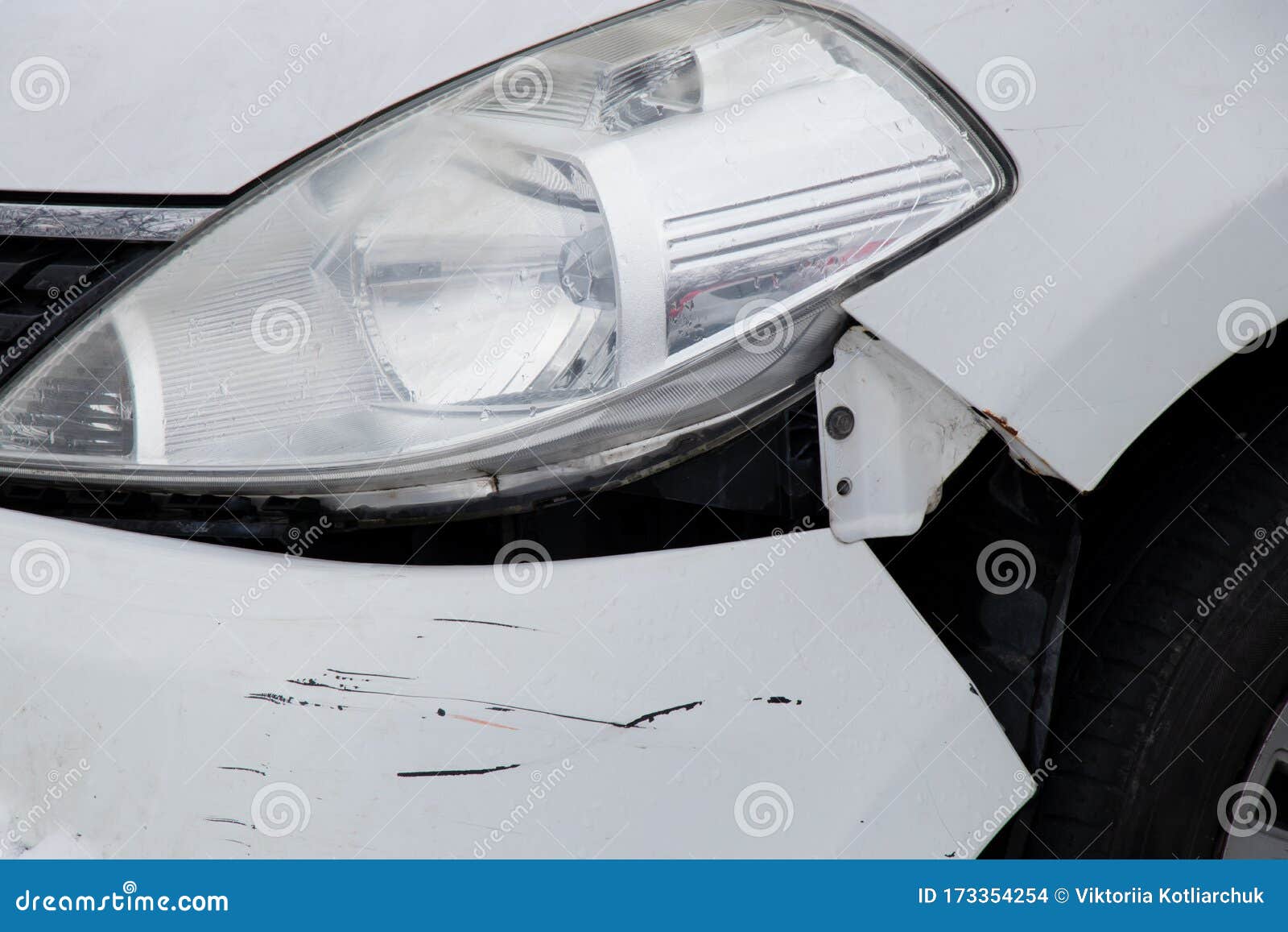 Broken Front of the Car after a Minor Accident Stock Photo - Image of ...