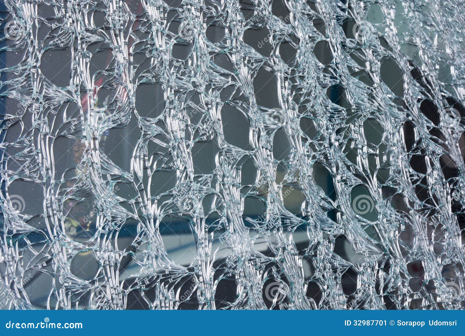 Broken Front Window after Car Accident Stock Image - Image of damage ...