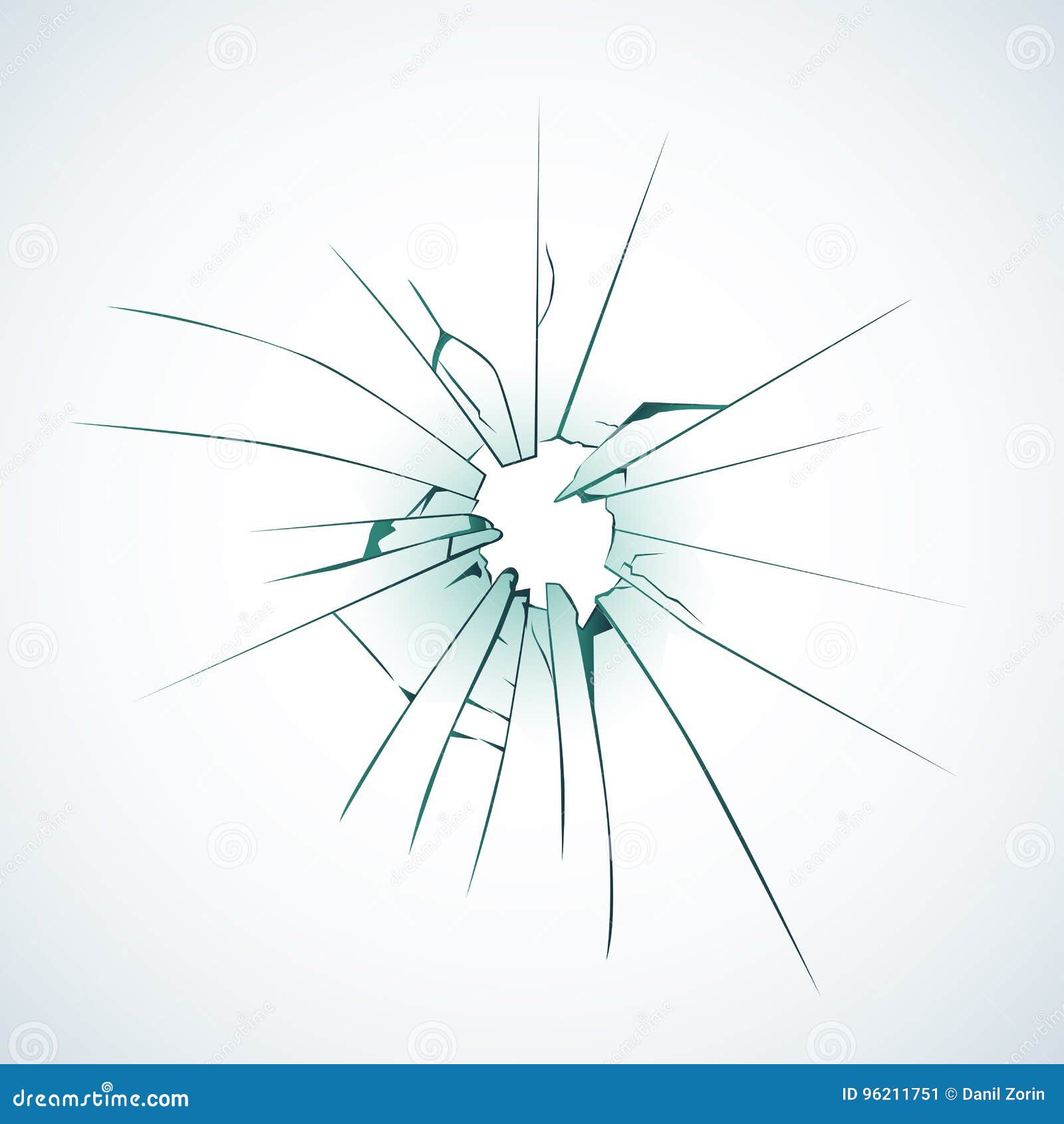 Broken Frosted Glass Realistic Icon Vector Illustration 210101814
