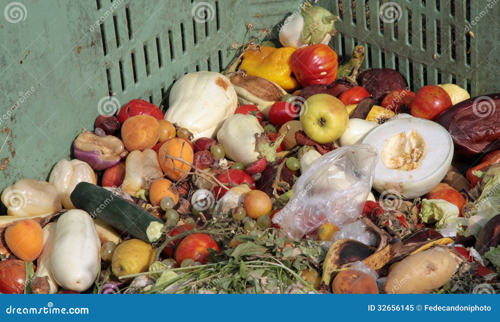 Broken Fruit and Vegetables To Throw Used As Manure on the Farm Stock ...