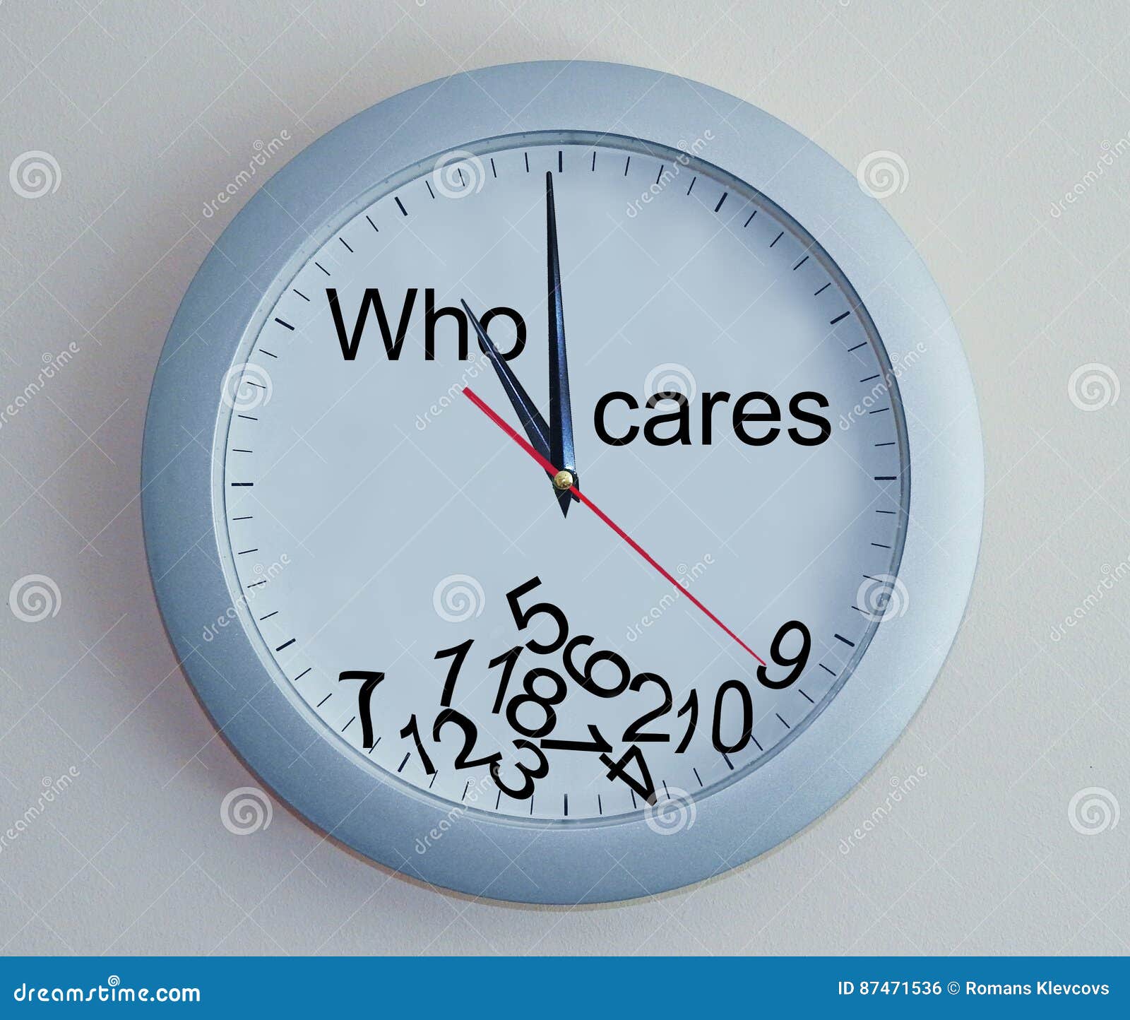 Broken funny clock. stock photo. Image of busy, business - 87471536