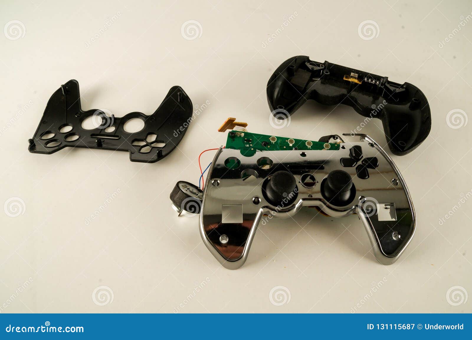 Broken Gamepad Joystick on White Backrgound Stock Image - Image of play ...