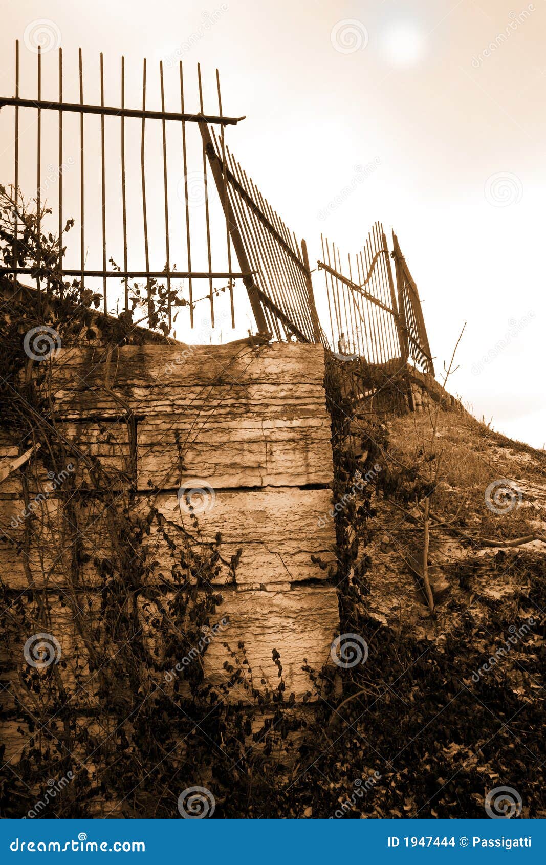 Broken Gate stock photo. Image of broken, depressed, grunge - 1947444