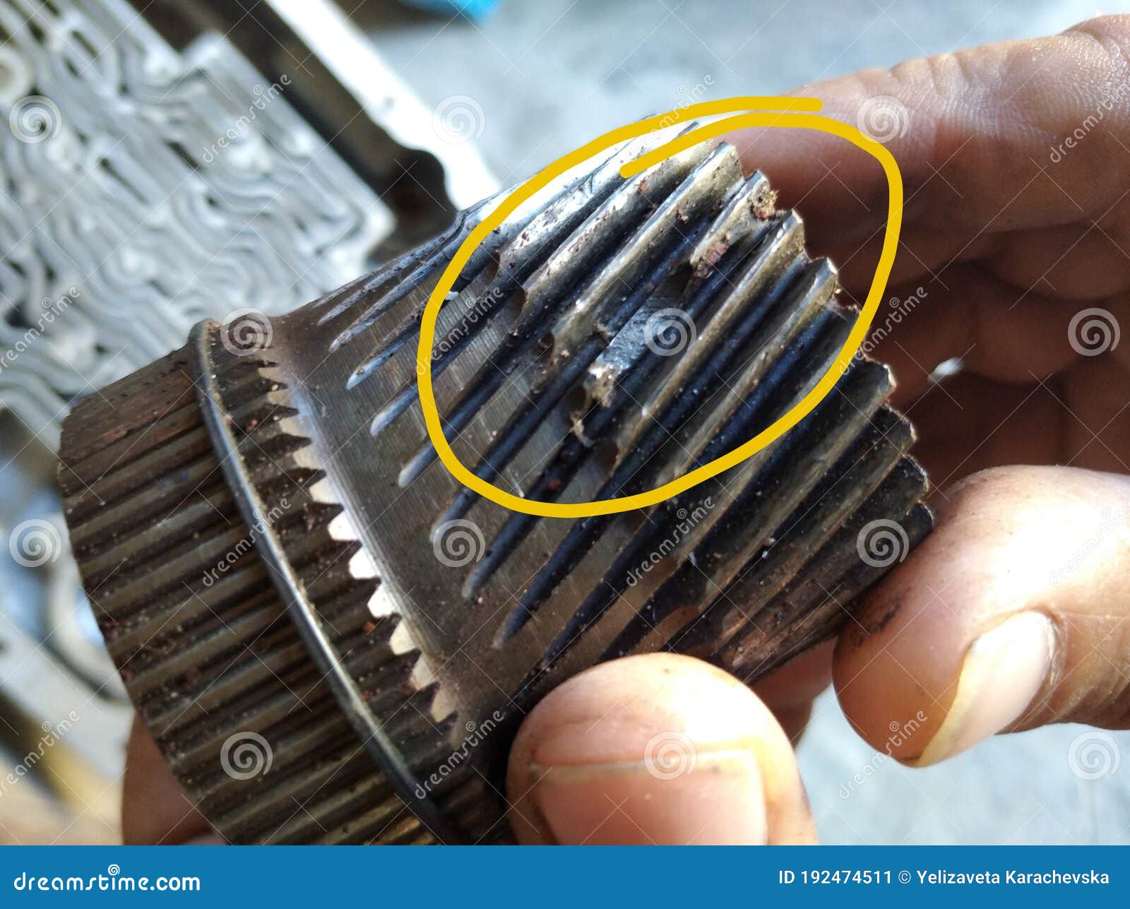 Broken Gear of Automatic Transmission Car Stock Image - Image of ...