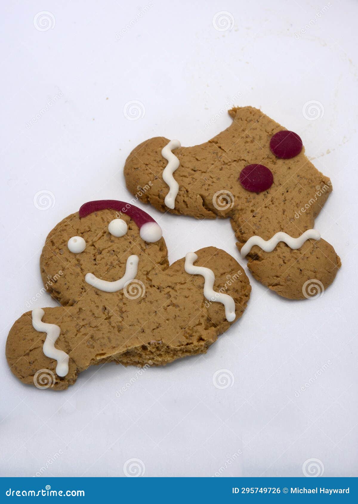 Broken Ginger Breadman Christmascookie Stock Photo - Image of cuisine ...