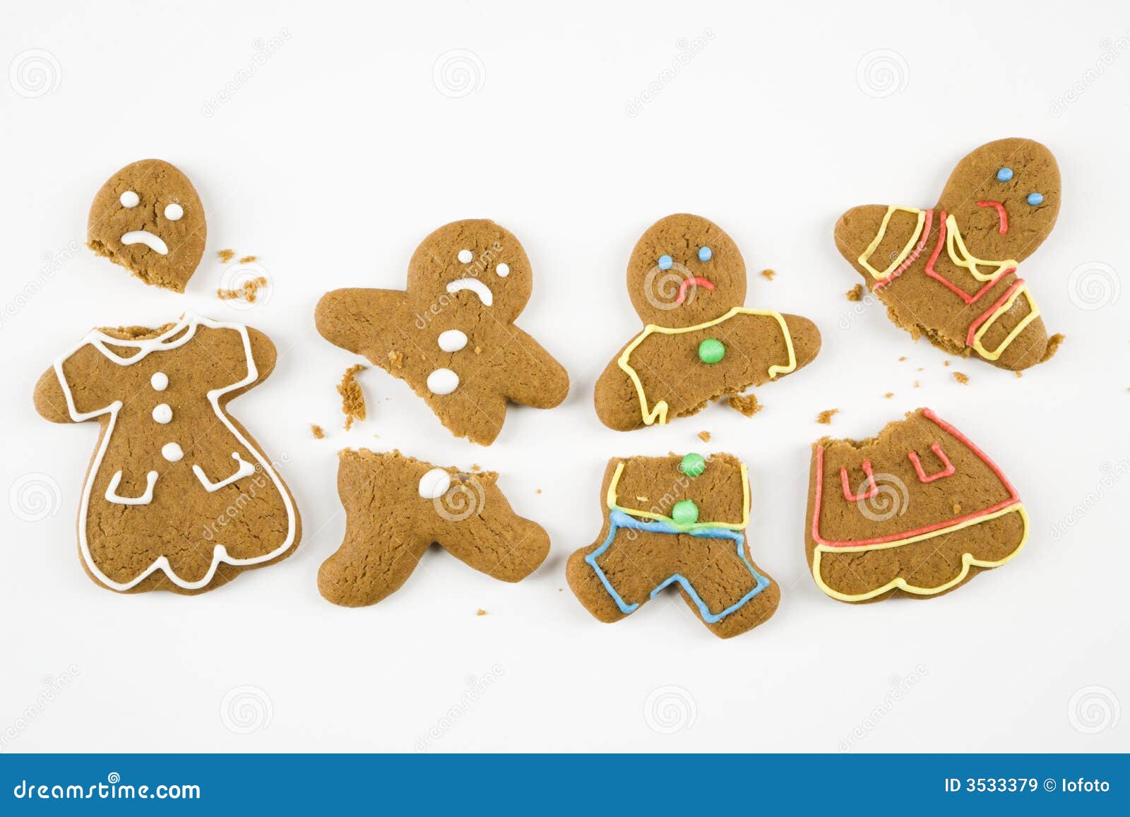 Broken Gingerbread Cookies. Stock Image - Image of concept, cookie: 3533379