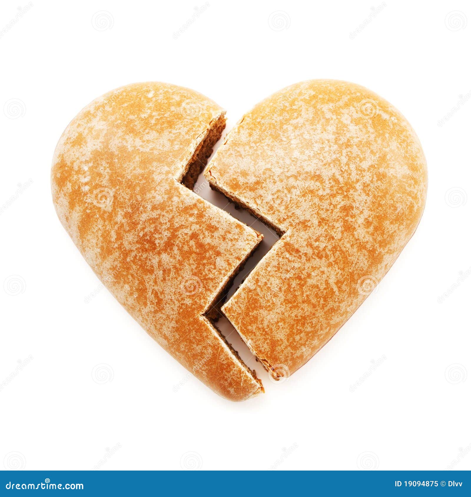 Broken gingerbread heart stock image. Image of close - 19094875