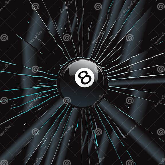 Broken Glass 2 8 Ball stock vector. Illustration of conceptual - 13591760