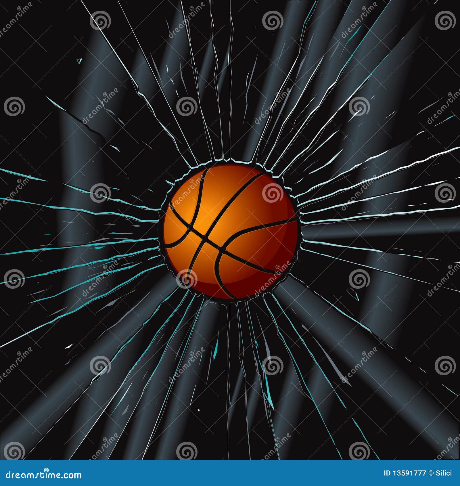 Basketball Boy And Broken Windows Cartoon Vector | CartoonDealer.com ...