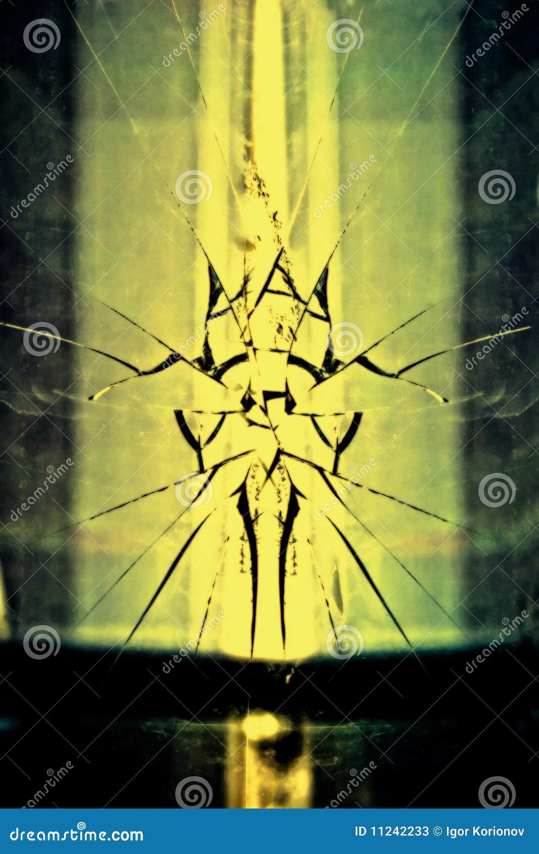 The Broken Glass, Abstract Luminescent Background Stock Image - Image ...