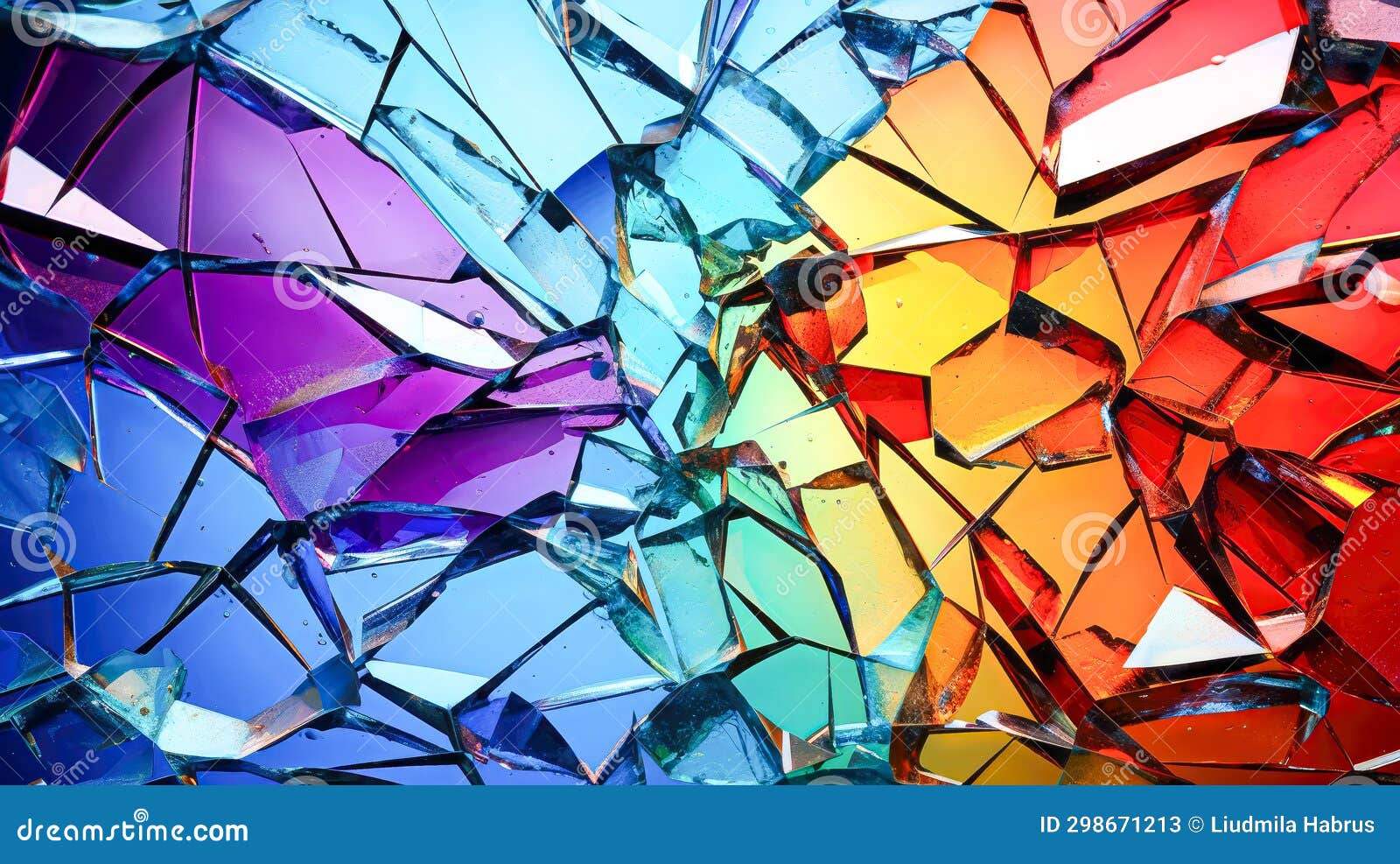Broken Glass Background. Colorful Broken Glass Texture Stock Image ...