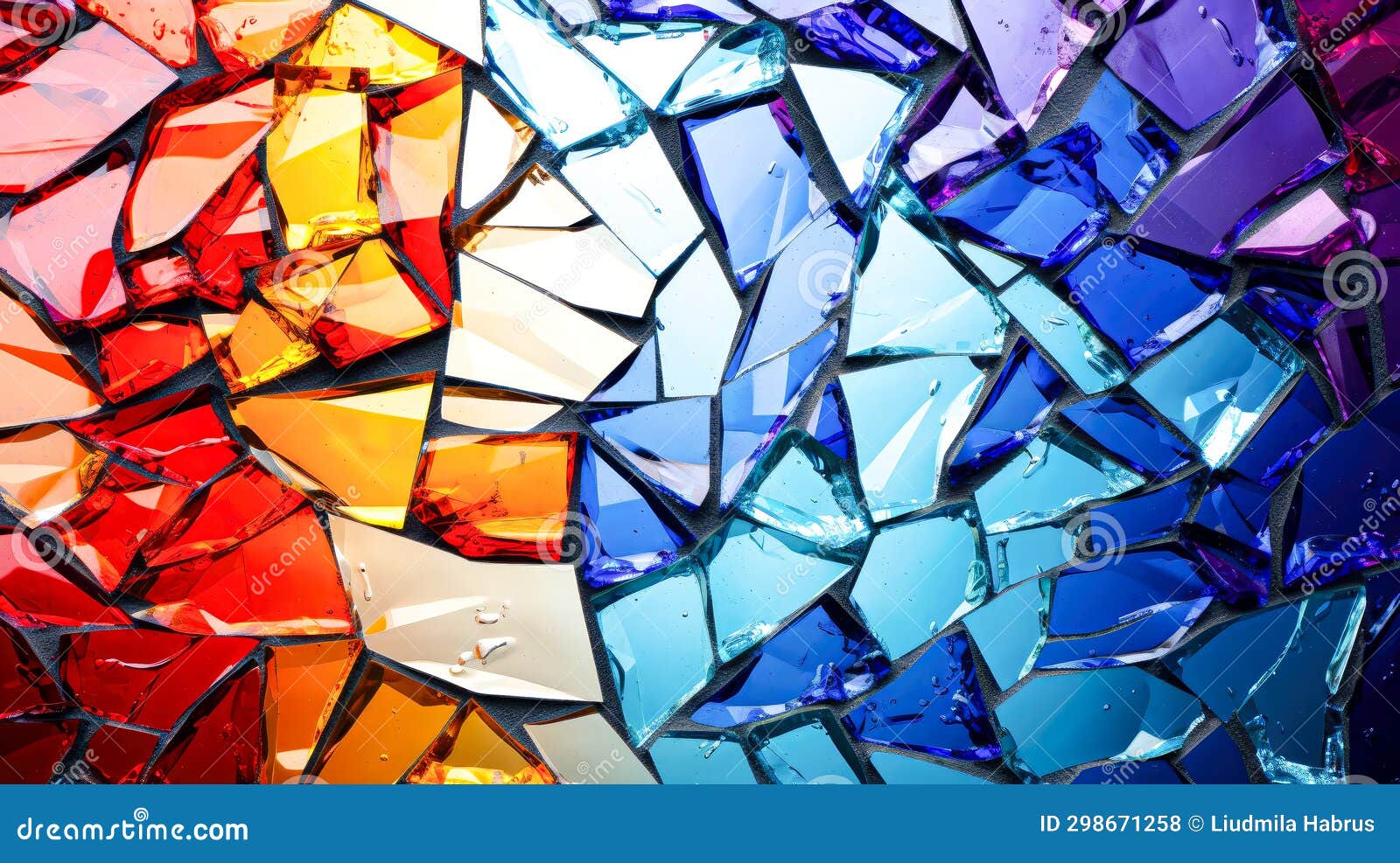 Broken Glass Background. Colorful Broken Glass Texture Stock Photo ...
