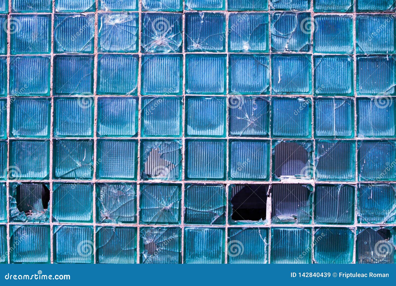 Broken Glass for Background Pattern. Broken Window with a Bullet Hole ...