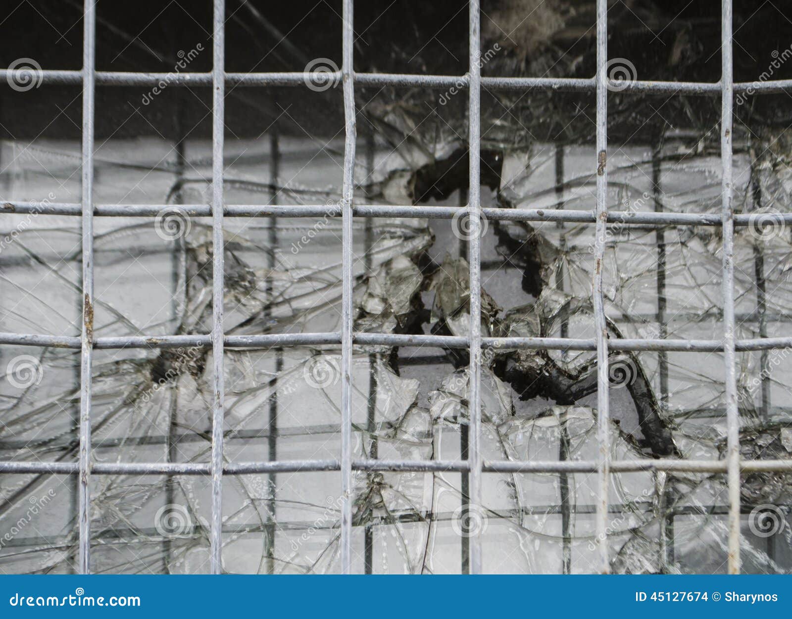 Broken Glass Behind Grill Stock Photos - Free & Royalty-Free Stock ...