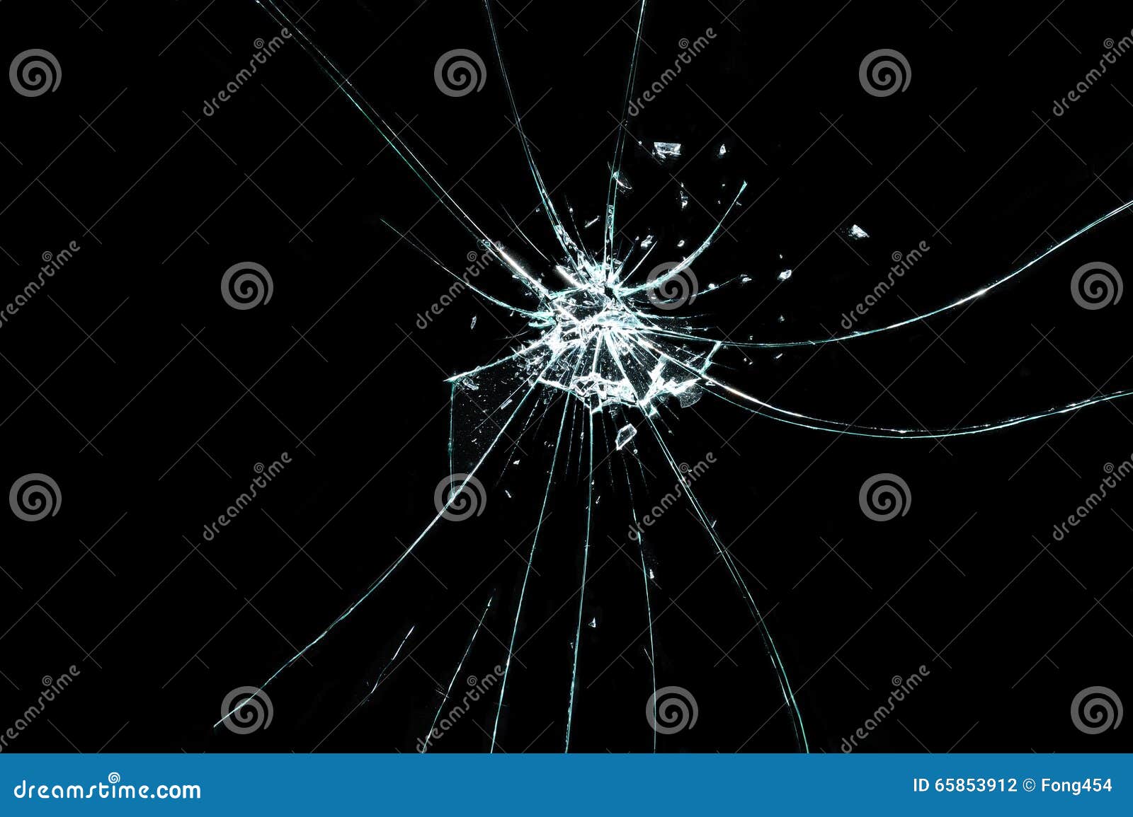 Broken Glass on a Black Background Stock Photo - Image of anger ...