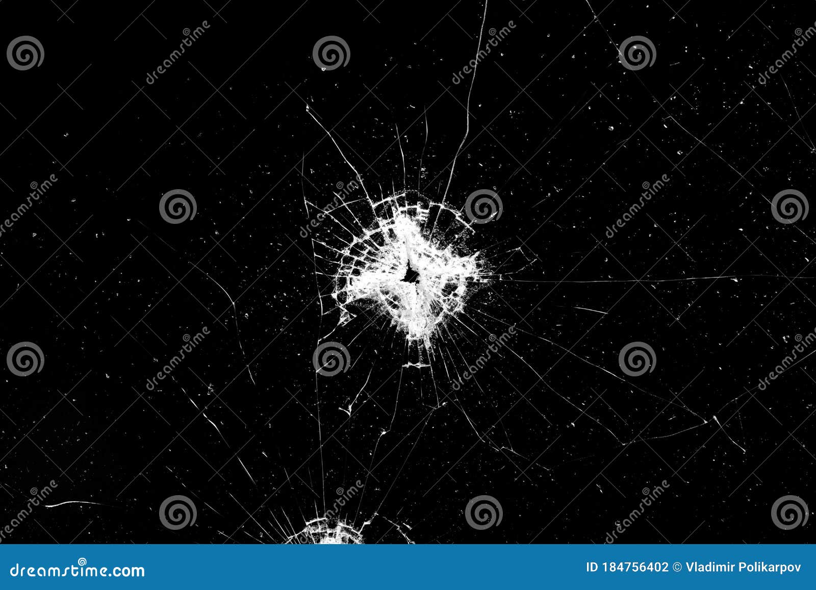 Broken Glass on a Black Background Stock Photo - Image of deformation ...