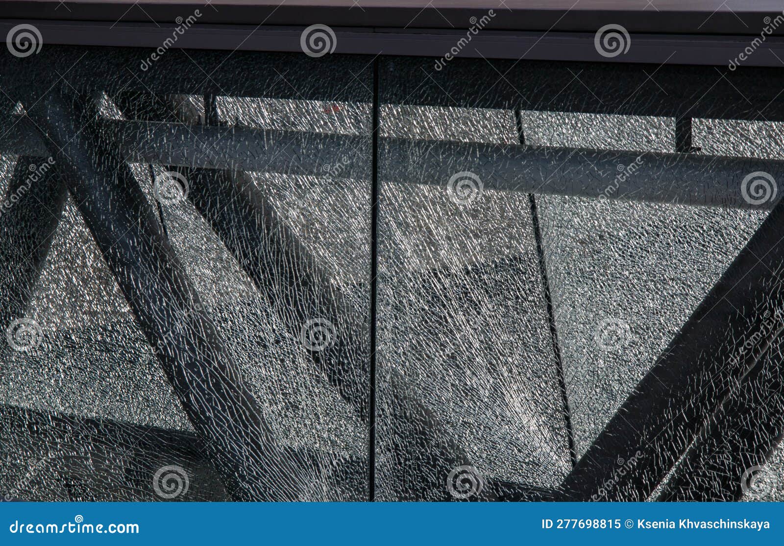 Broken glass of the bridge stock image. Image of demolished - 277698815