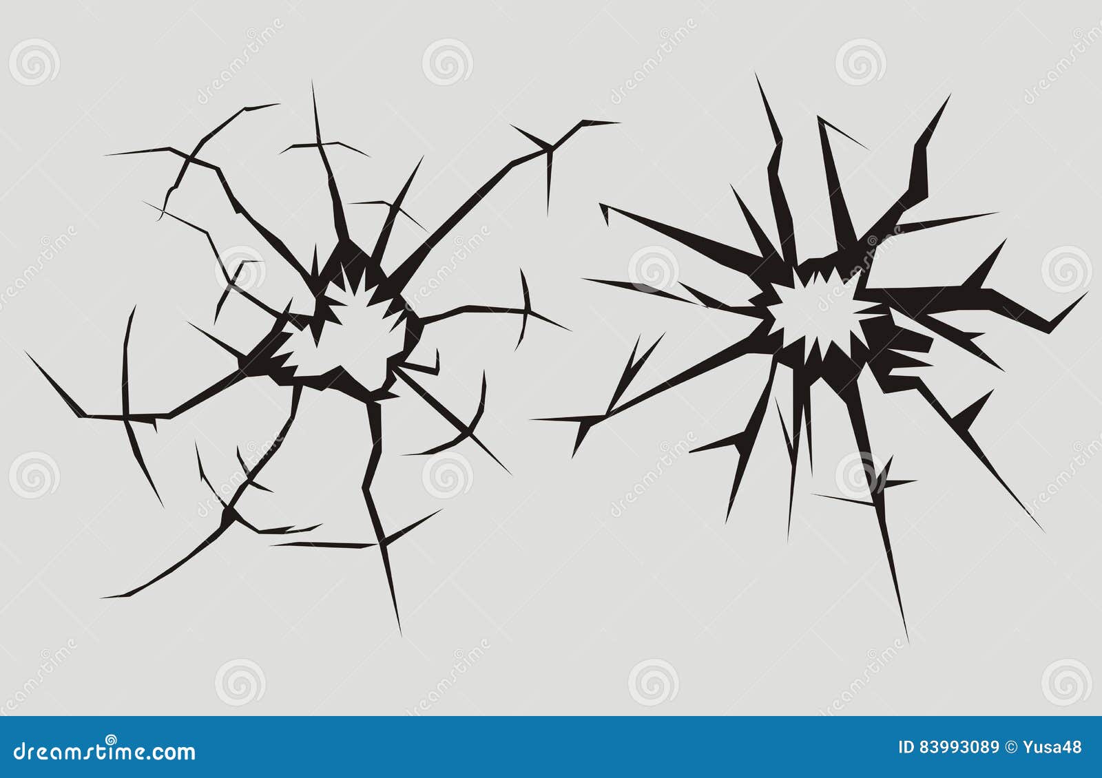 Broken Glass. Broken Window Stock Vector - Illustration of mirror ...