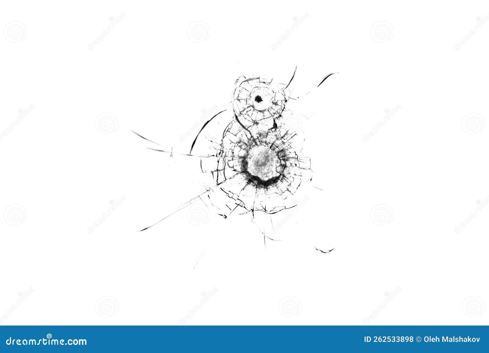 Broken Glass from a Bullet. Texture of Broken Glass. Stock Photo ...