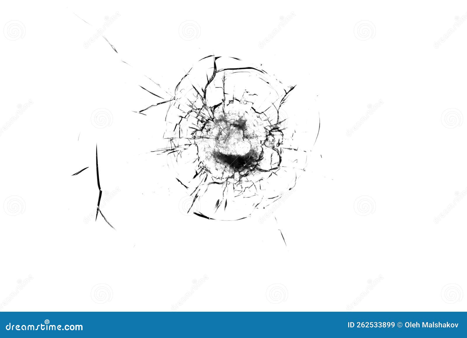 Broken Glass from a Bullet. Texture of Broken Glass. Stock Image ...