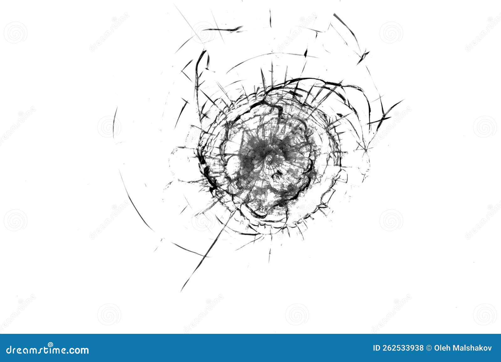 Broken Glass from a Bullet. Texture of Broken Glass. Stock Photo ...