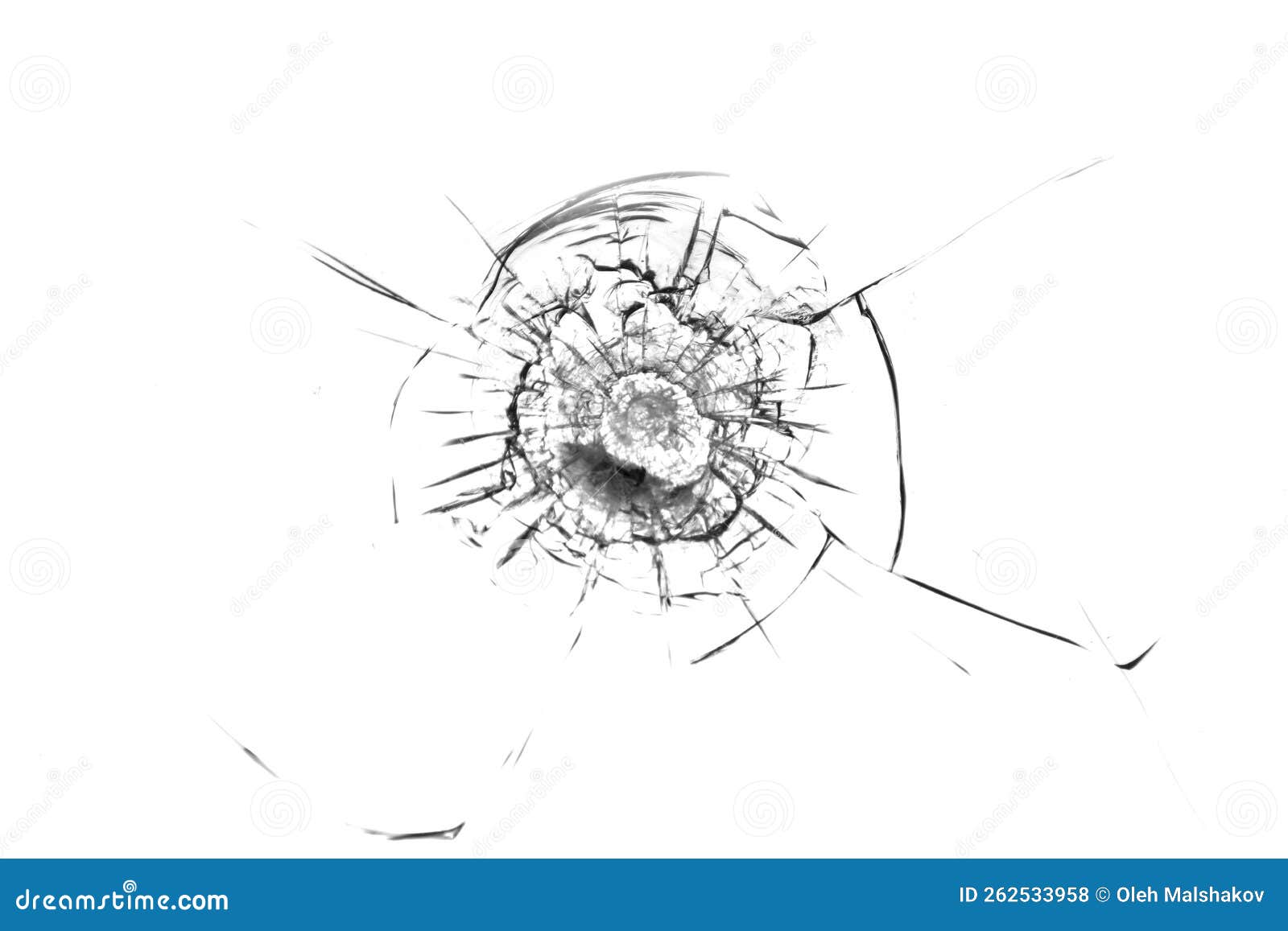 Broken Glass from a Bullet. Texture of Broken Glass. Stock Photo ...