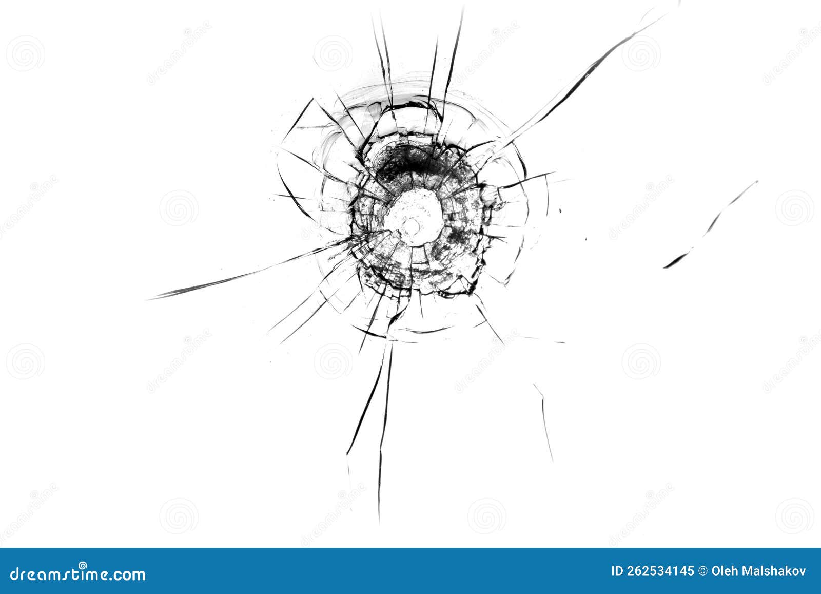 Broken Glass from a Bullet. Texture of Broken Glass. Stock Image ...