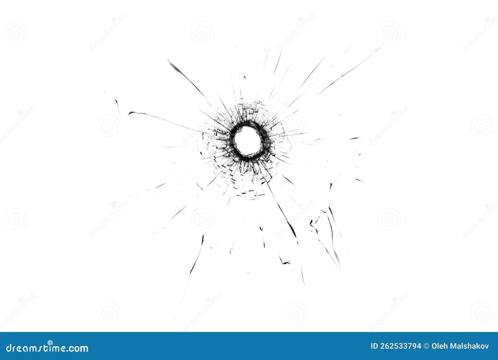 Broken Glass from a Bullet. Texture of Broken Glass. Stock Photo ...
