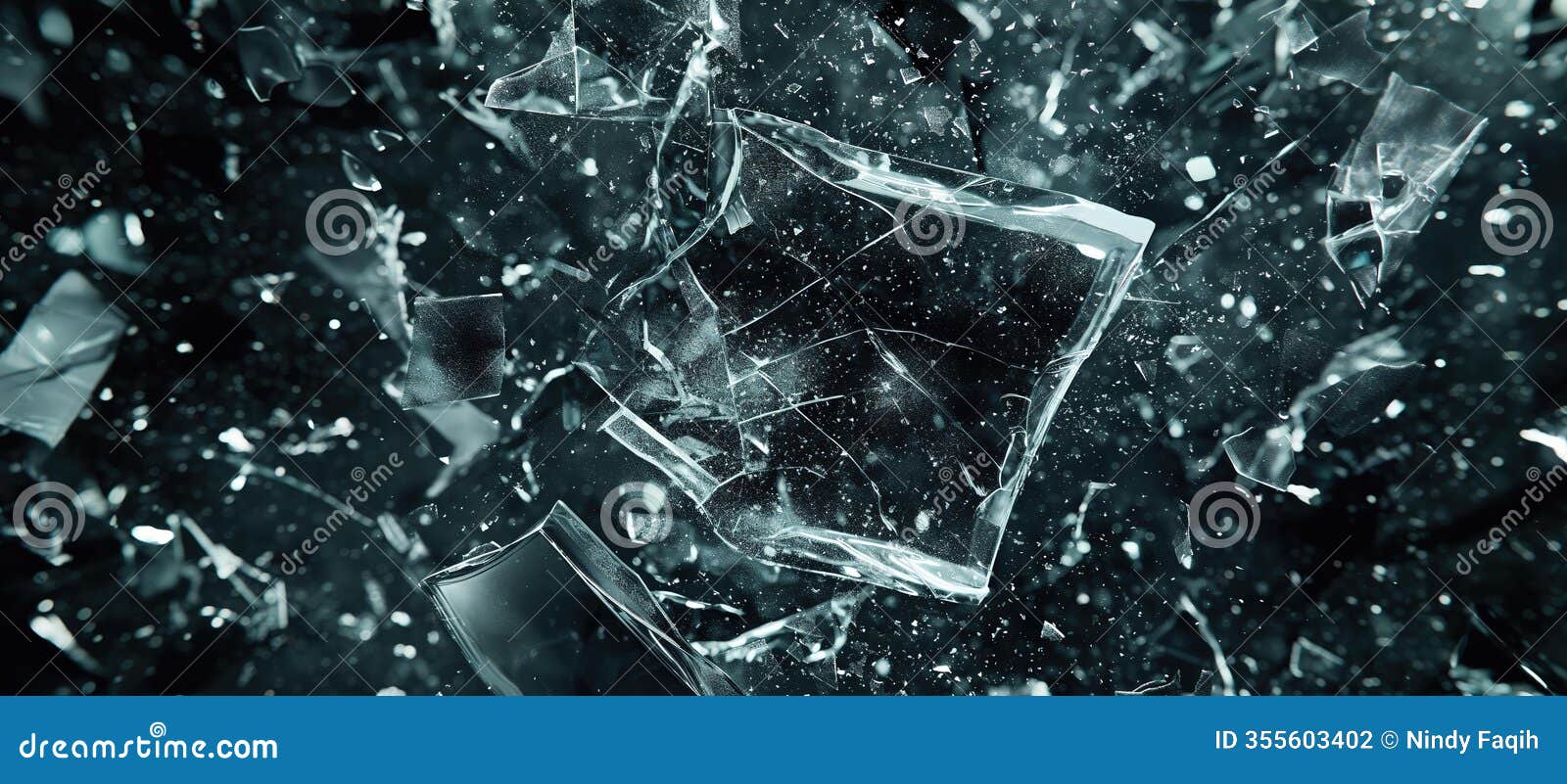 Broken Glass Crack Particles Background Stock Illustration ...
