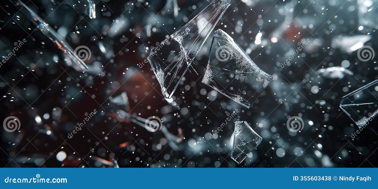 Broken Glass Crack Particles Background Stock Illustration ...