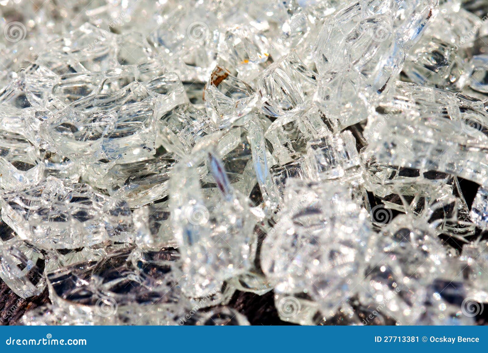 Broken Glass Crystals in the Big Car Accident Stock Image - Image of ...