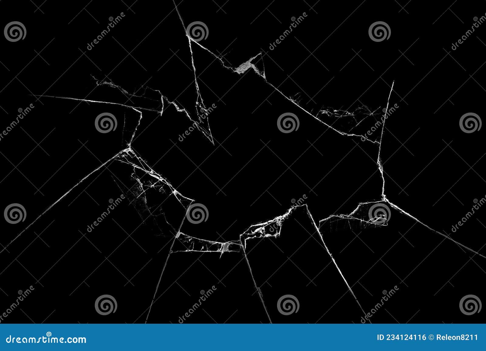 Broken Glass on a Black Background Stock Photo - Image of windshield ...