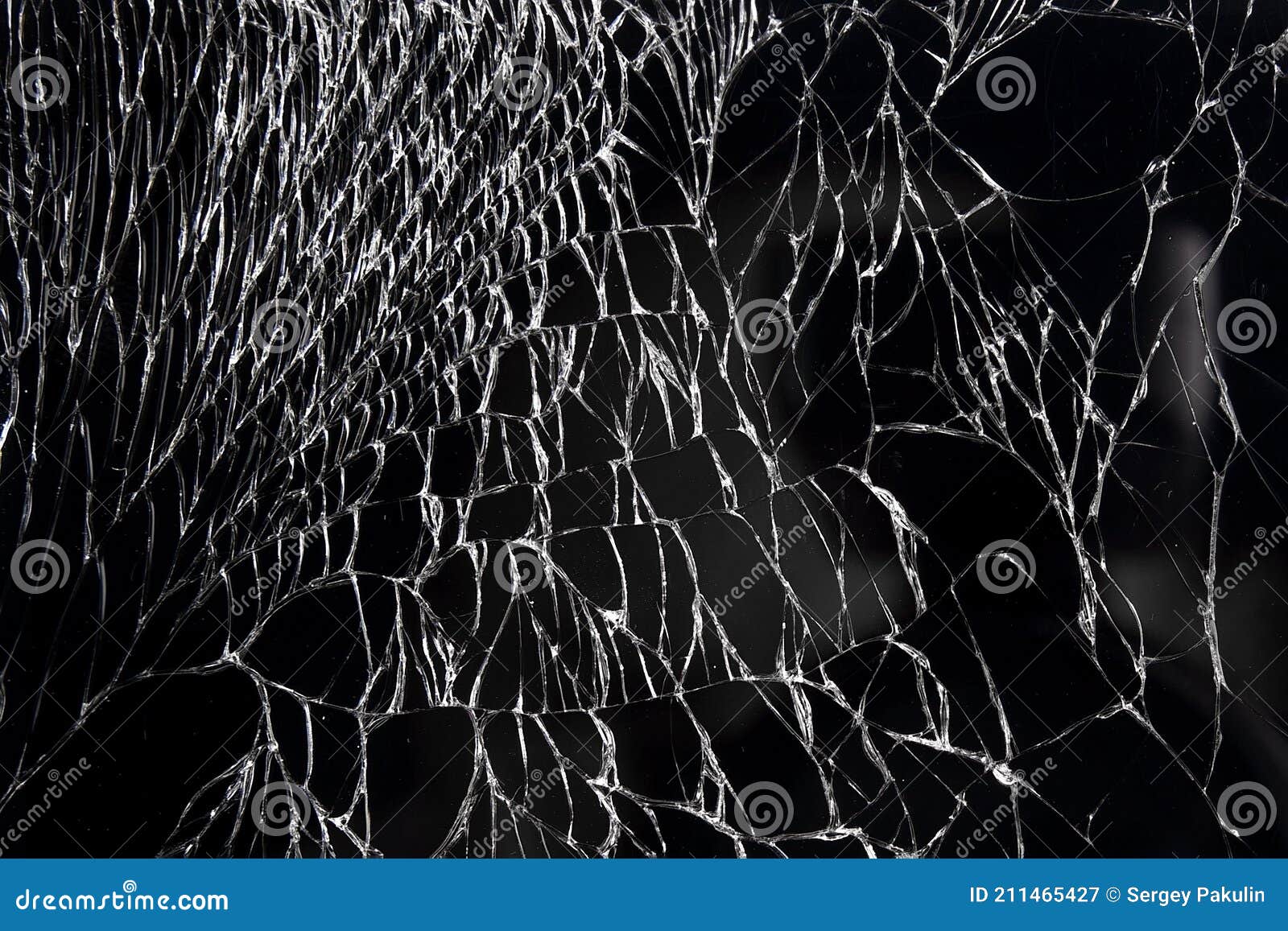 Broken Glass Display or Cracked Screen Close-up. an Empty, Flat Surface ...
